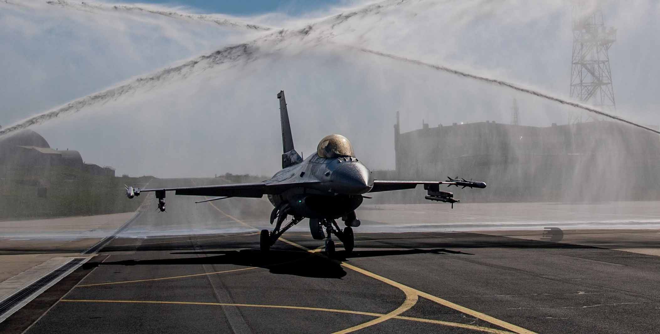 Find out why this F-16 Fighting Falcon received a Water Salute