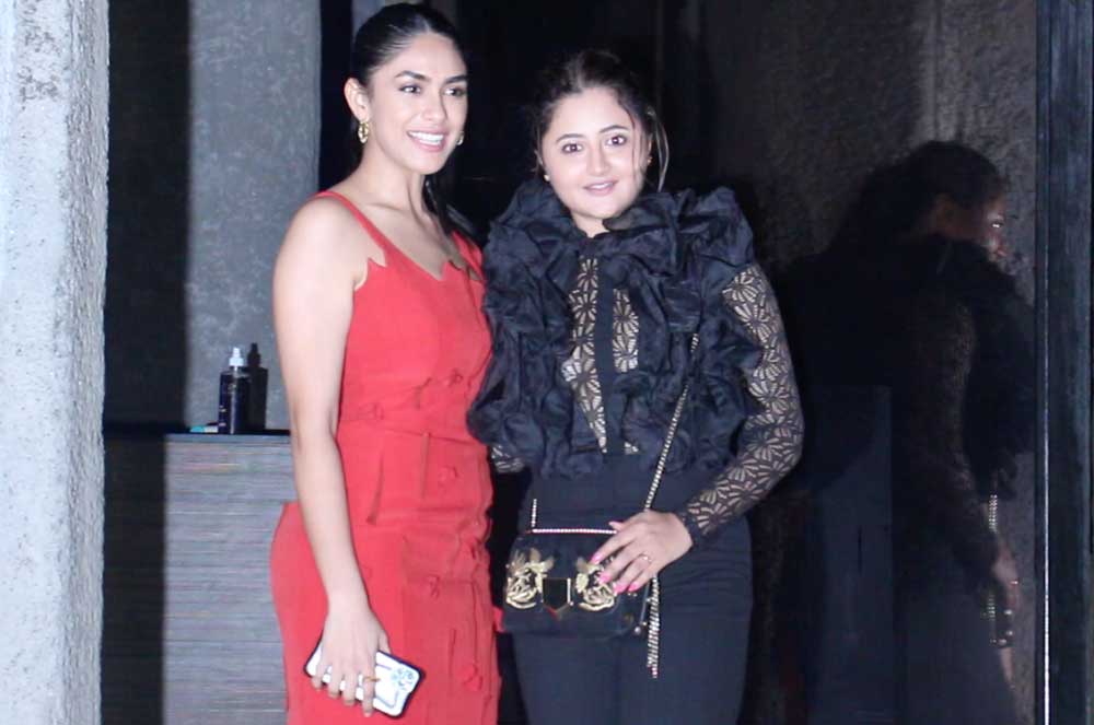 Mrunal Thakur n Rashmi Desai at Ankita Lokhande Pre-Wedding bash