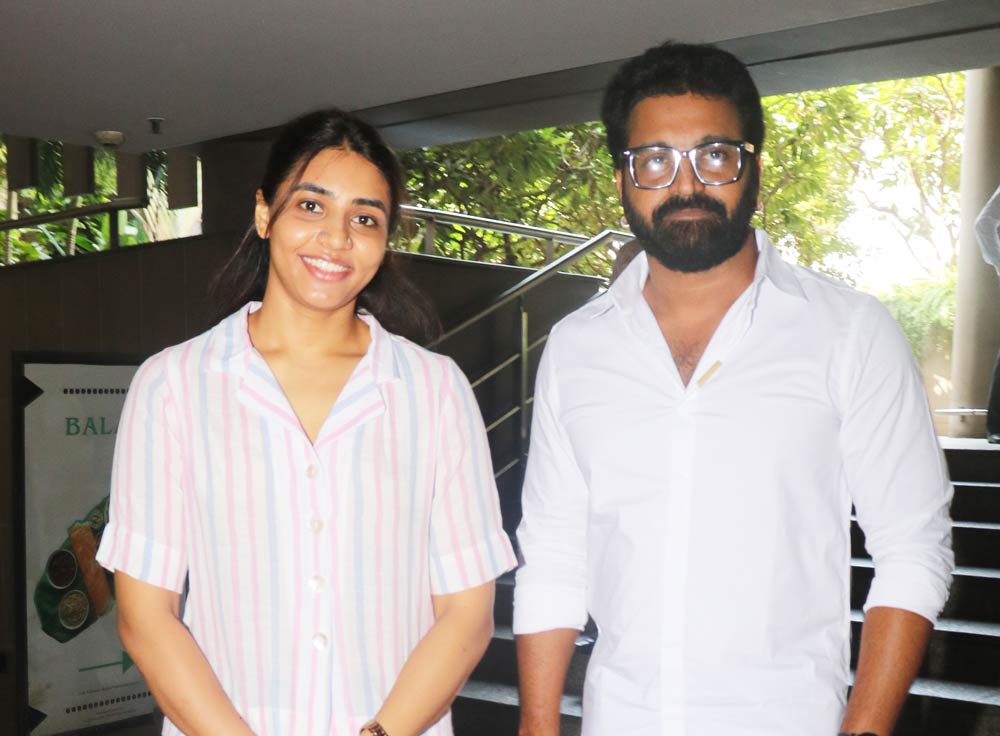 Kantara stars Rishab Shetty and Sapthami Gowda seen in Mumbai