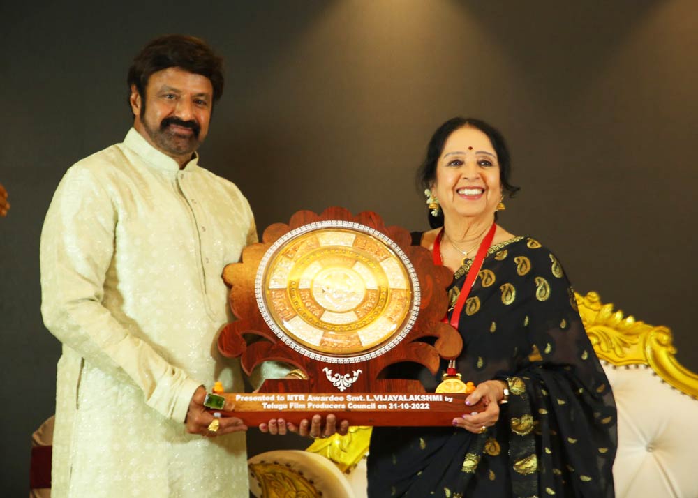L. Vijayalakshmi presented with NTR Award - See Pictures » Deccan Mirror