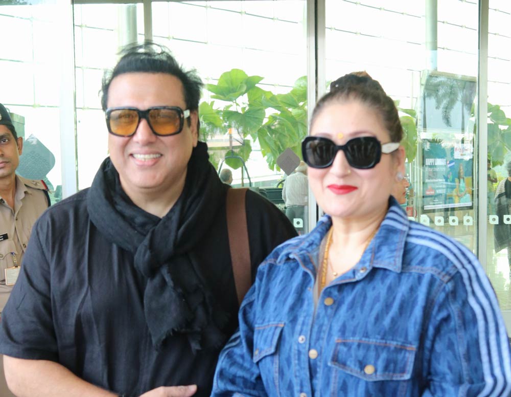 Govinda spotted with his wife Sunita Ahuja at Airport