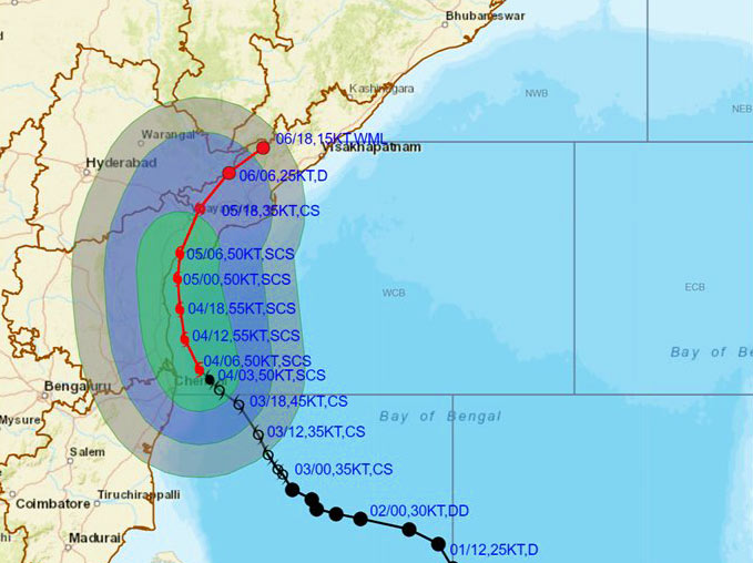 Michaung turns severe, AP and Tamil Nadu on alert » Deccan Mirror